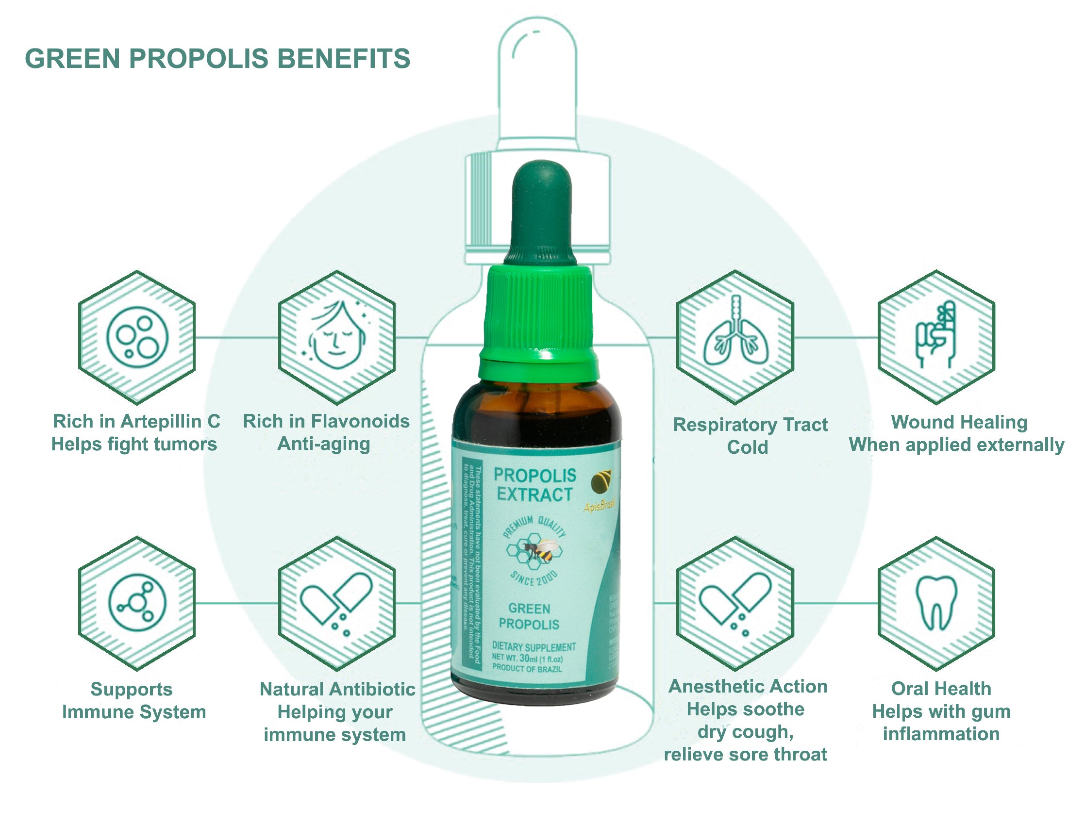 Green Propolis Liquid Extract (30ml) Pack of 1 – ApisBrasil
